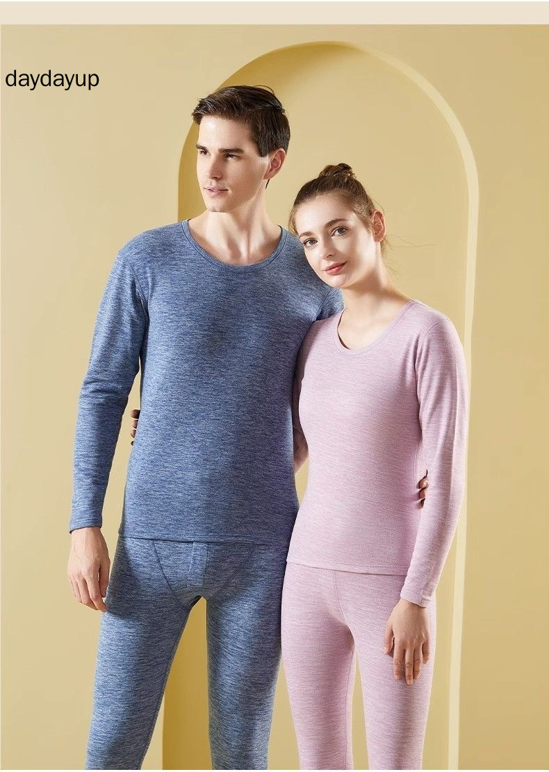 Wool and Silk Warm Thermal Wear Set for Women Men Heat Tech Inner Wear ...