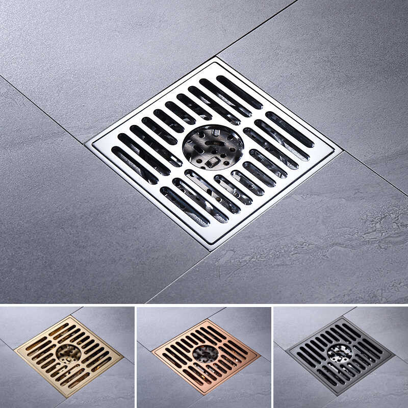Brass Square Shower Grate Tile Insert Washing hine Floor Waste Grates ...