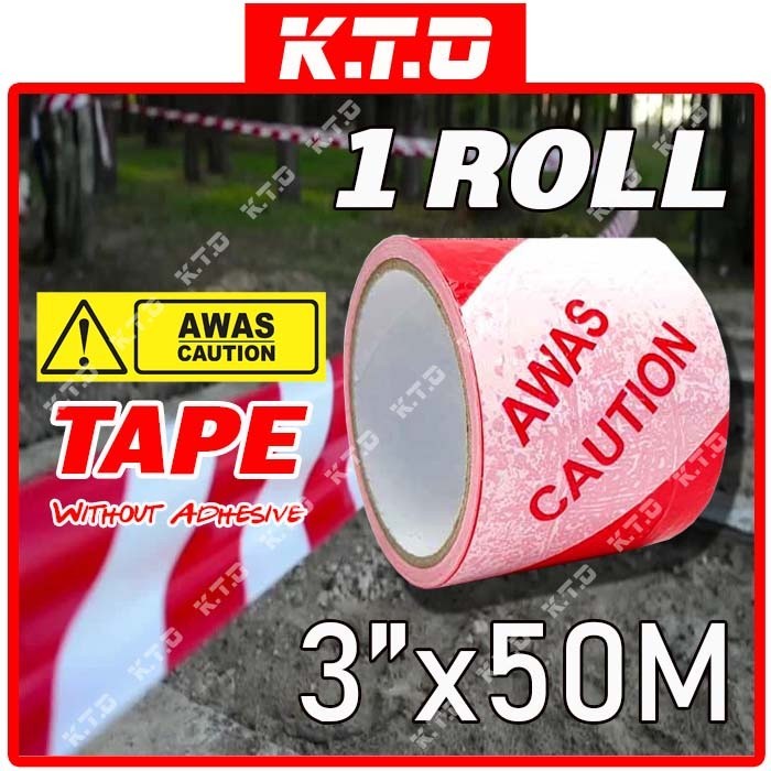 1 Roll Zebra Warning Caution Tape / Awas Tape / Barricade Tape - 3" x ...