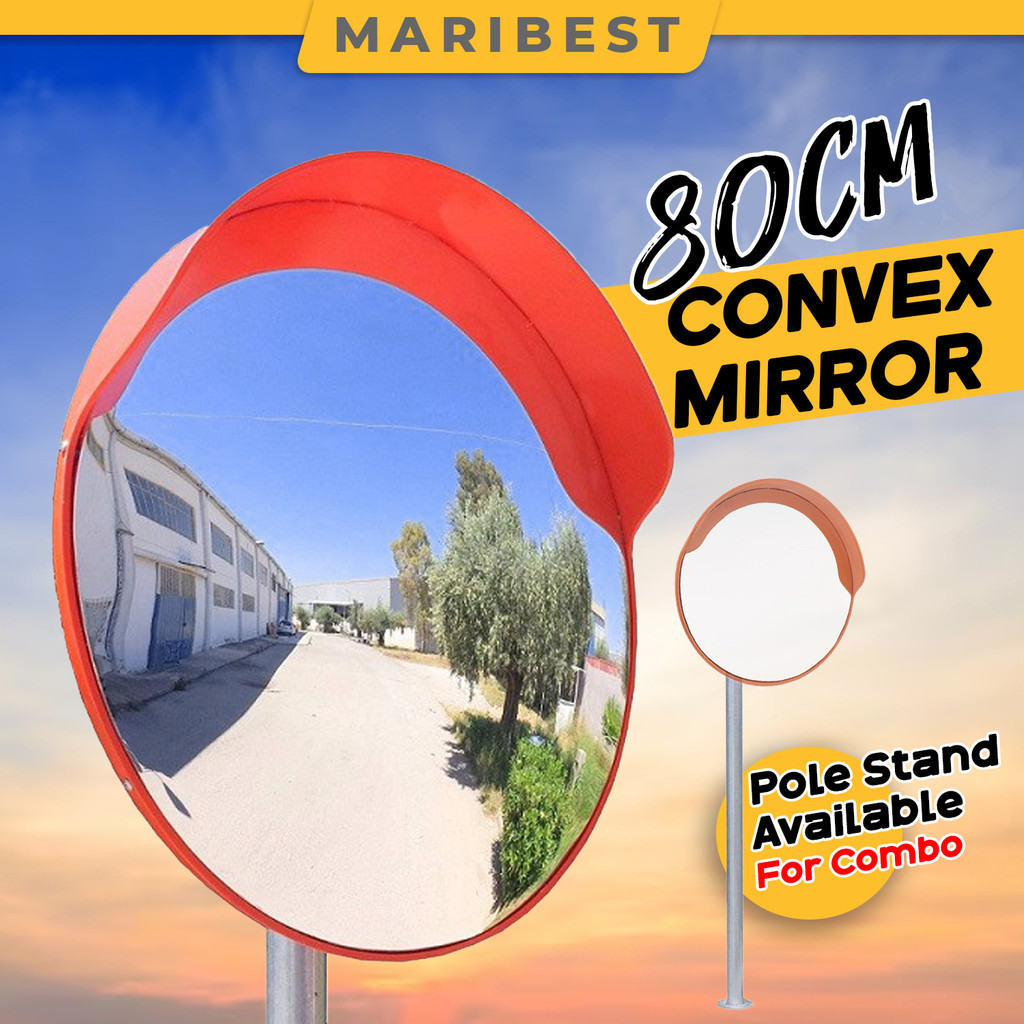 80cm Convex Mirror Outdoor Polycarbonate Traffic Safety Road Safety ...