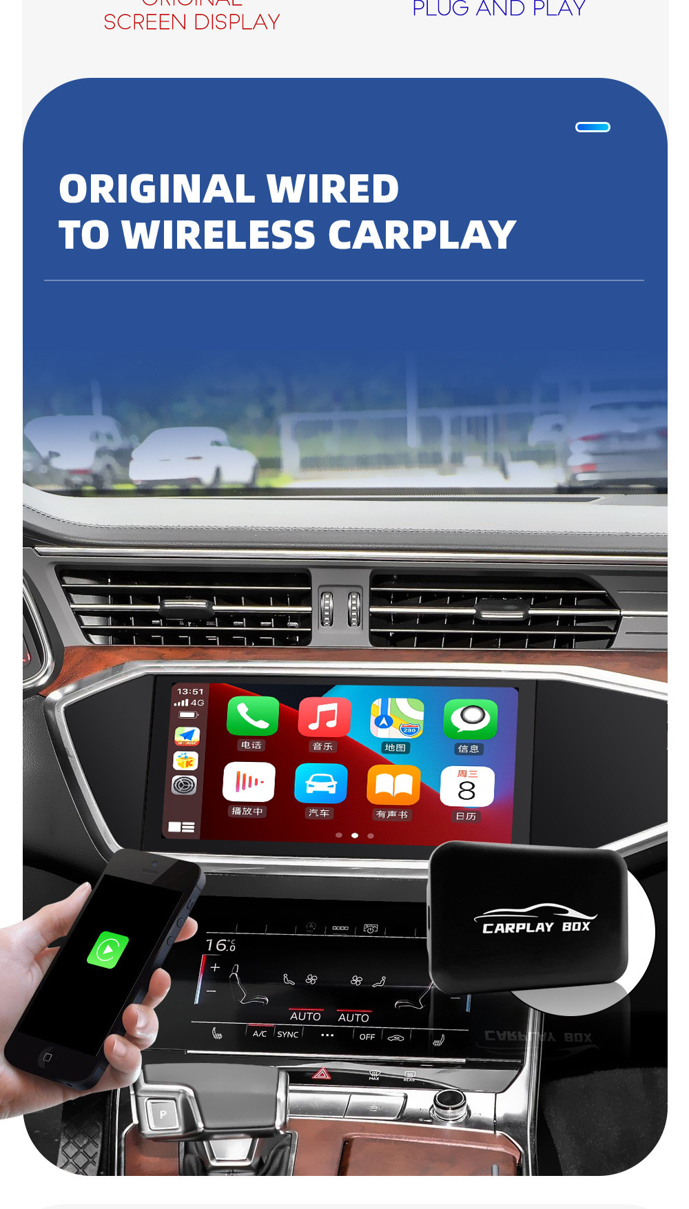 Qmp Ready Stock Free Shipping Wireless carplay to Android Module ...