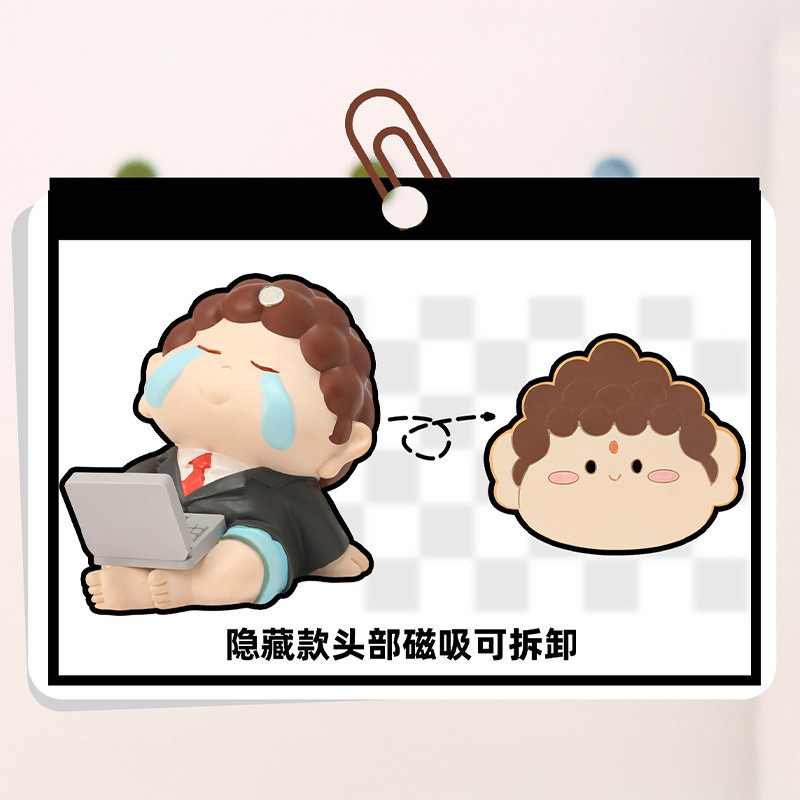 Creative buddha work journal blind box toy figure desk decoration ...