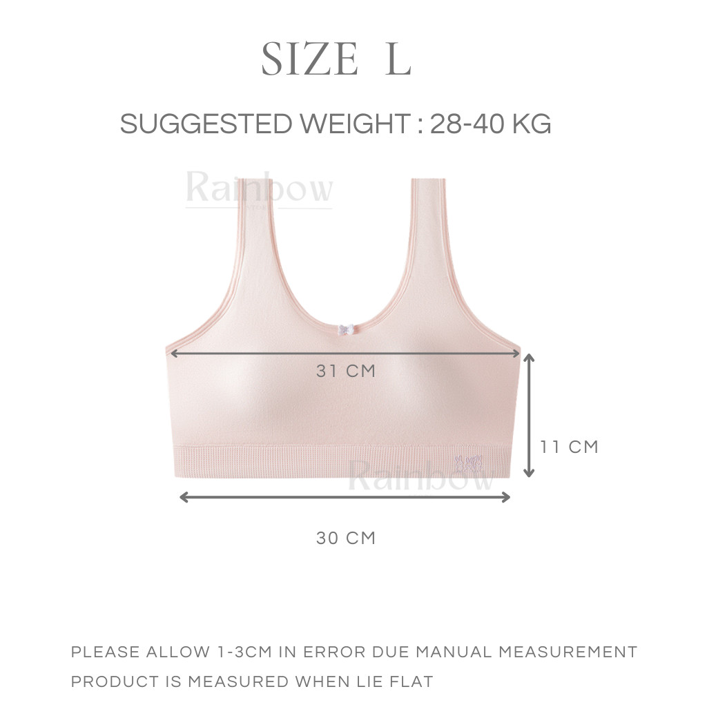 Quality Teenage Girl Cotton Training Bra Student Bra Padded Bra 💗Ready ...