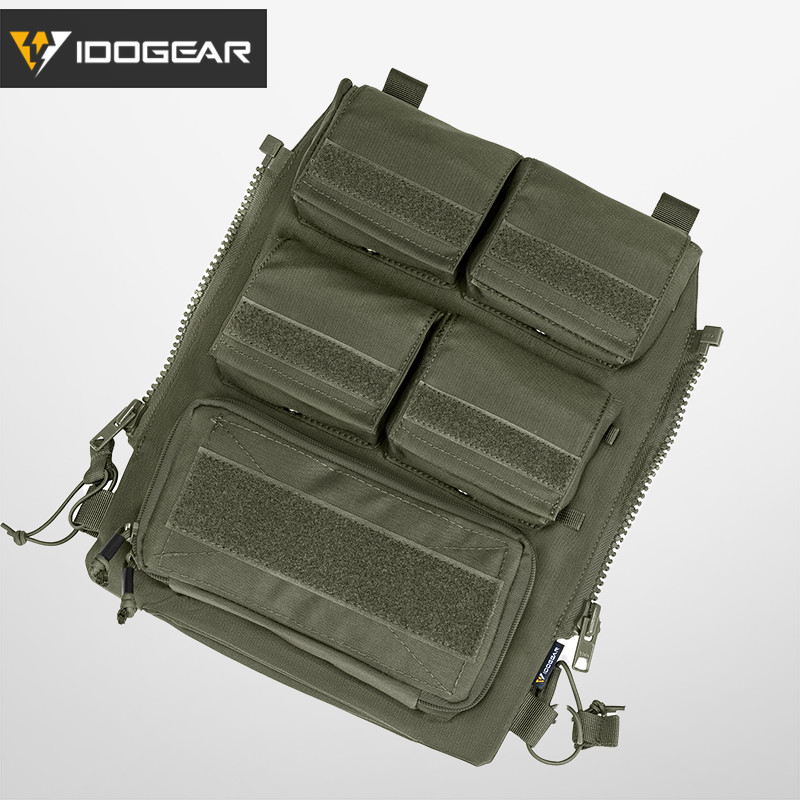 IDOGEAR Tactical Vest Zip-On Back Panel For AVS JPC2.0 CPC Tactical ...