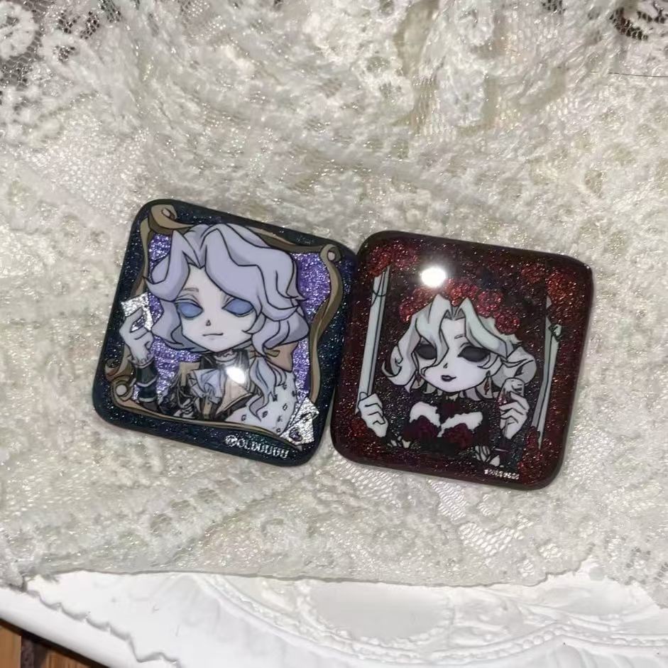 Identity V Joseph Red Lady Prospector Square Glitter Badge Collectible ...