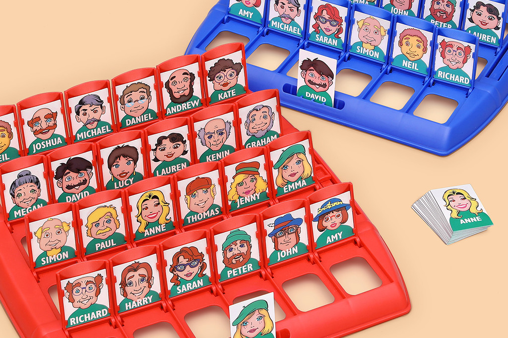 Board Game Guess Who I Am Reasoning Thinking Head Card Children Parent ...