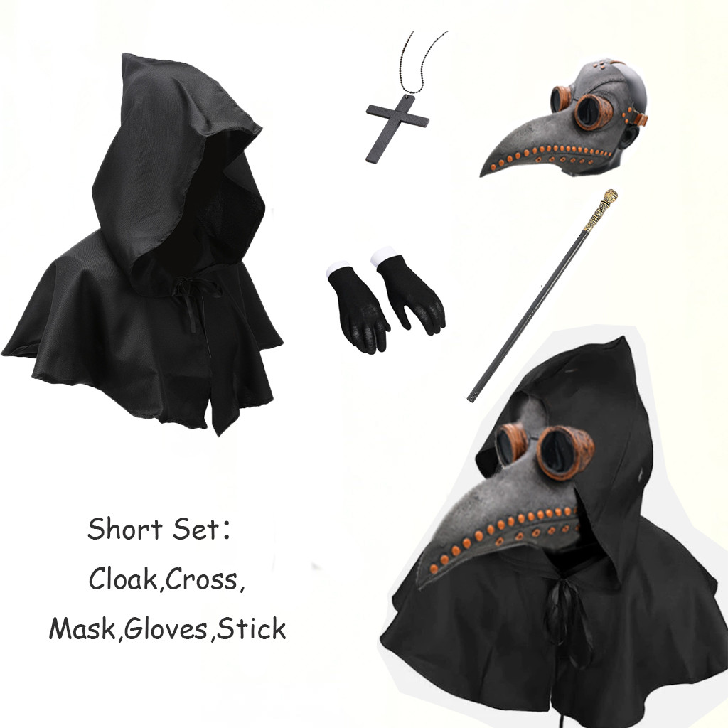Medieval Monk Plague Doctor Cosplay Accessory Kit for Adult Men Women ...