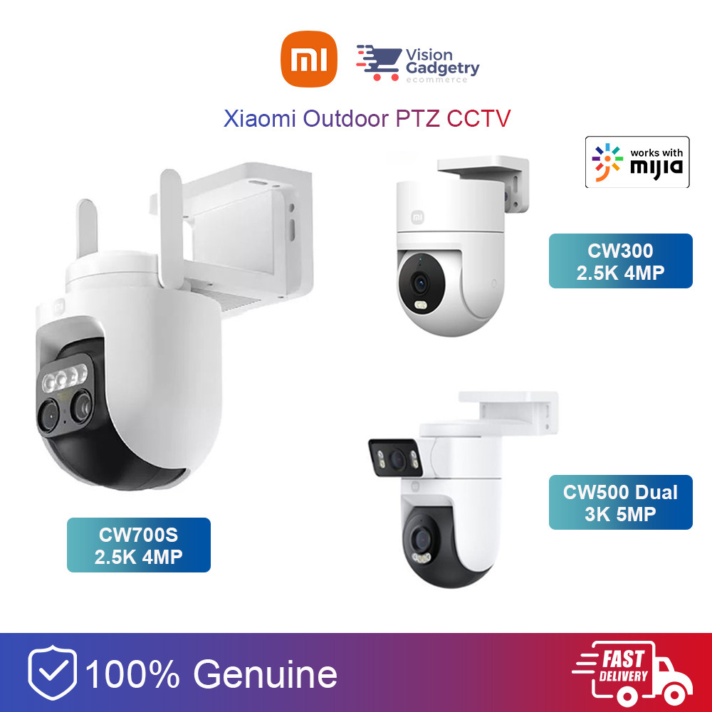 Xiaomi CW300 CW500 Dual CW700S PTZ Outdoor 2.5k 3K 4MP 5MP CCTV 360 ...