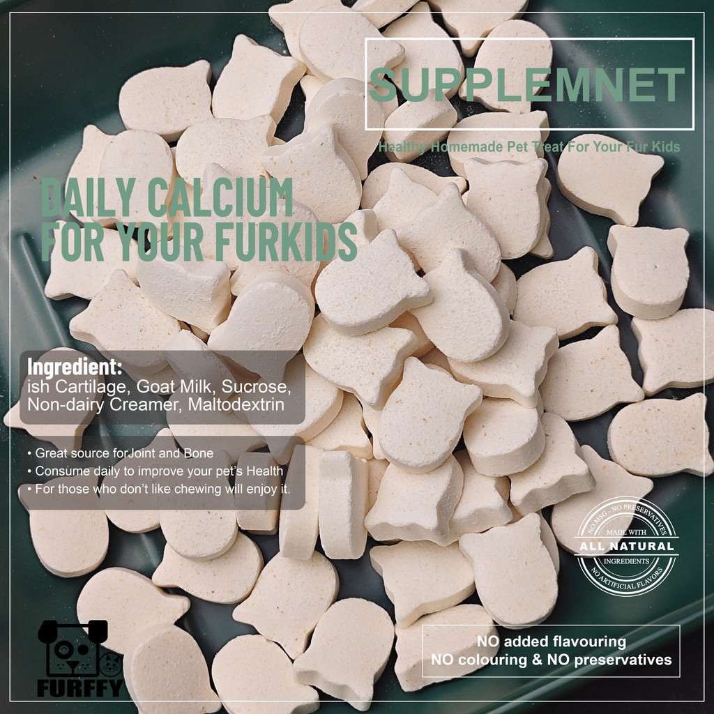 Furffy Fish Calcium Tablet / Omega Tablet 100% Natural (Dog Treats ...