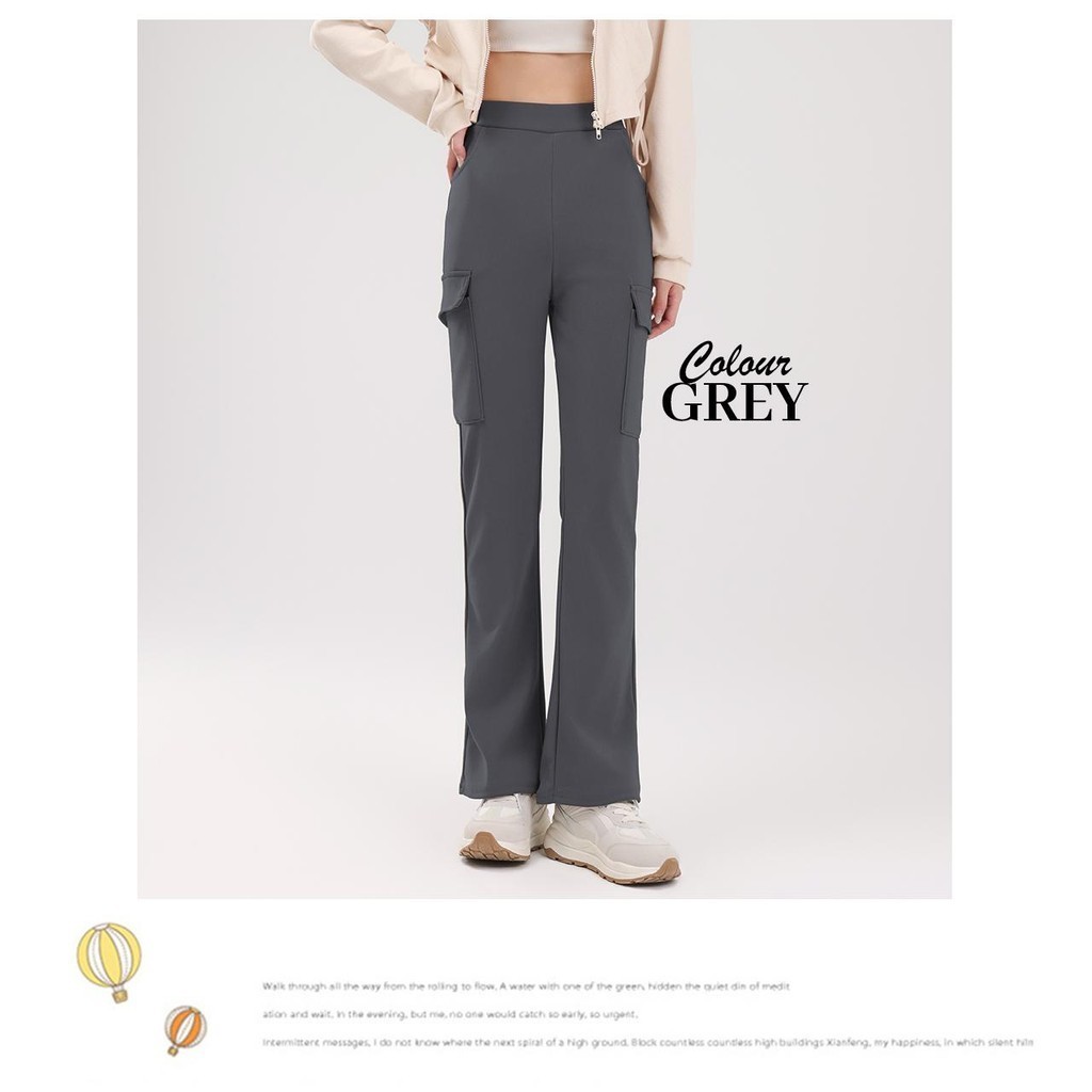 MK cargo pants women long pants women Edna Women Bootcut Cargo Pants seluar kargo perempuan [P6 ...