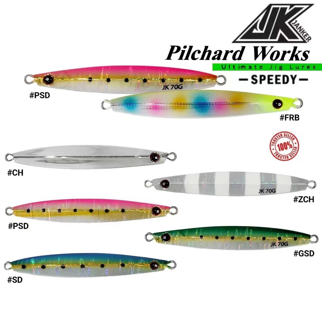 JK JANKER PILCHARD WORKS SPEEDY METAL JIG LURE (50g/ 70g/ 90g/ 120g) | Shopee Malaysia