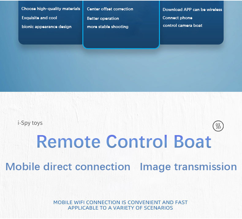 Mini WIFI RC Boat Six-way Submarine Diving Real-time Transmission ...