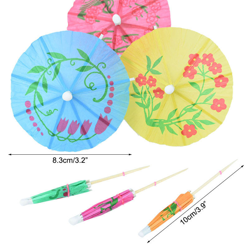 20pcs/set Tropical Palm Tree Paper Umbrella Cocktail Drink Picks Food ...