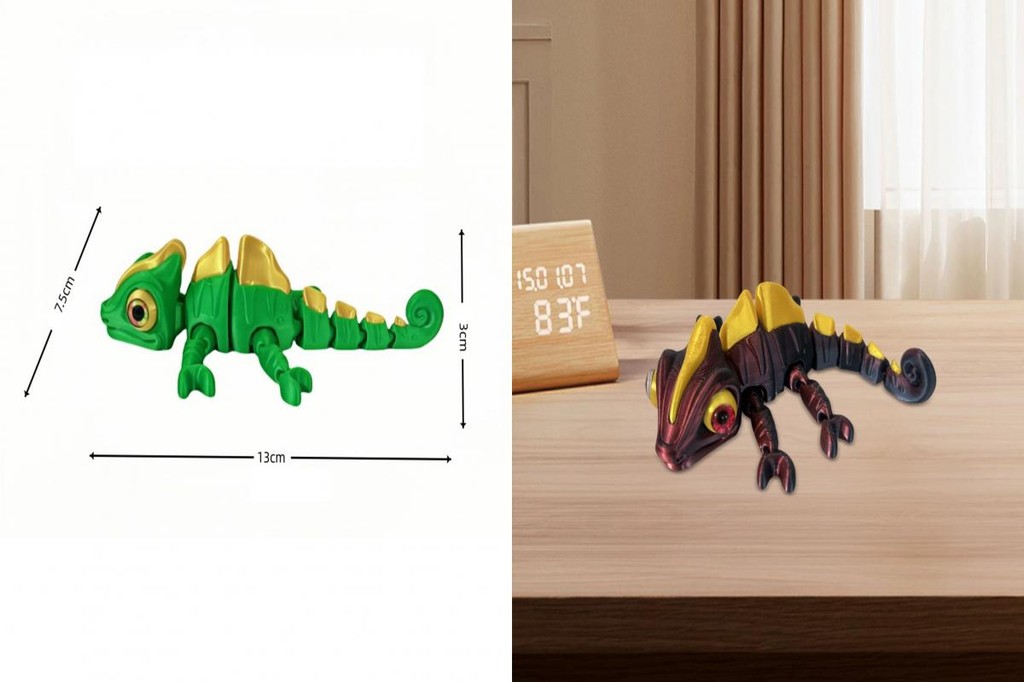 YX Car Dashboard Chameleon Figure Mini Pangolin Figure Color Changing ...