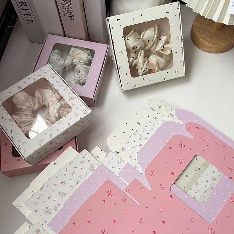 Transparent Window Guka Paper Packaging Box Square Accessories Mini ...