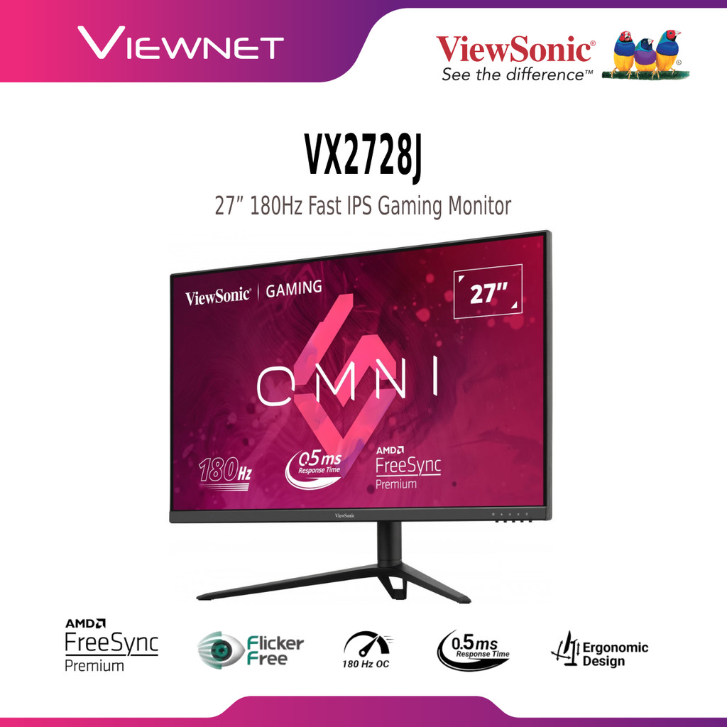 VIEWSONIC 27” VX2728J / VX2728J-2K 180HZ IPS LED HIGH LOW ADJUSTMENT ...