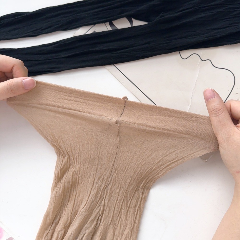 Disposable Sexy Stockings Fun Hand Torn Silk Stockings Thin Perforated ...