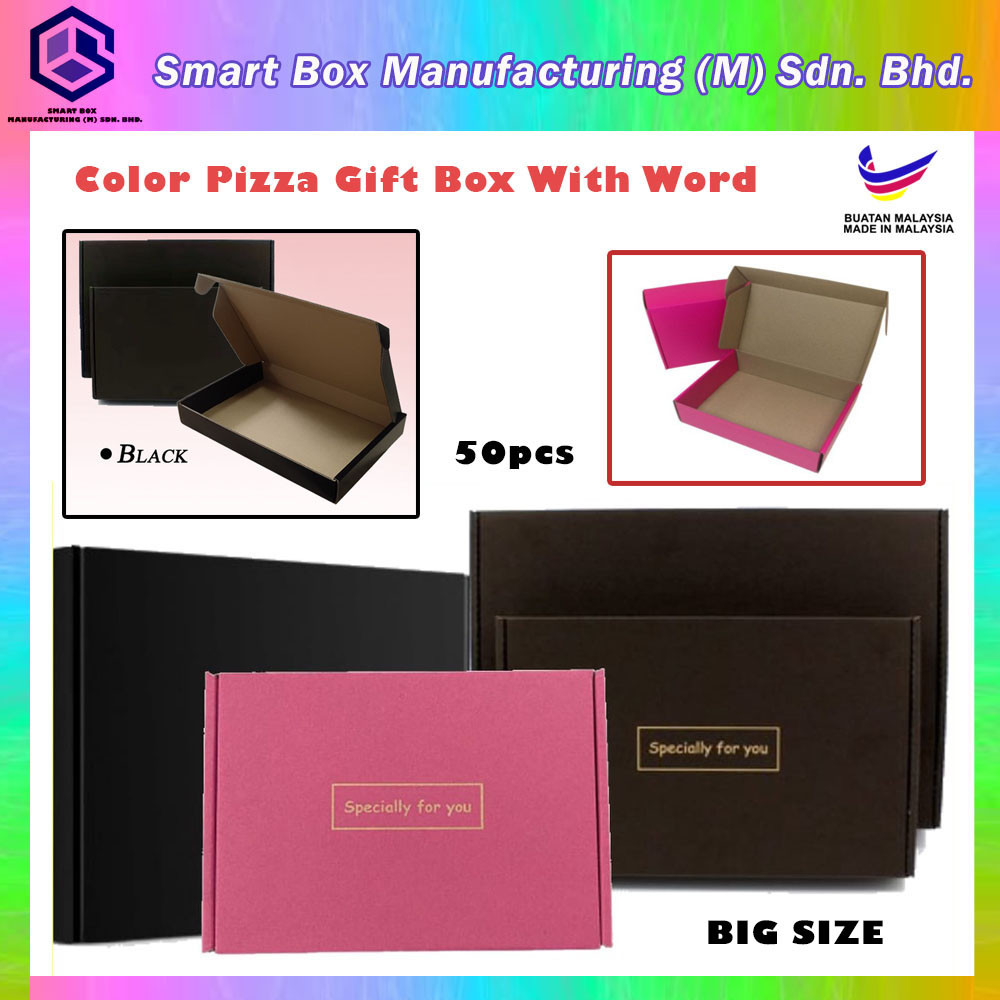 (50pcs) Smart Box Packaging Box Gift Box Pizza Box Mail Box Kotak ...