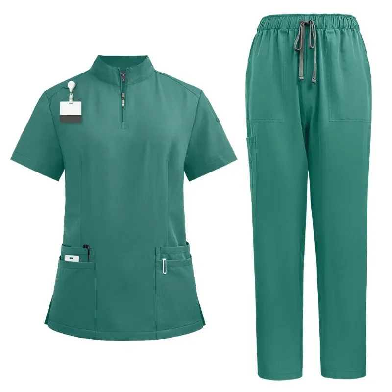 Medical Doctor Nurse Surgical Uniforms Woman Scrub Set Beauty Salon ...