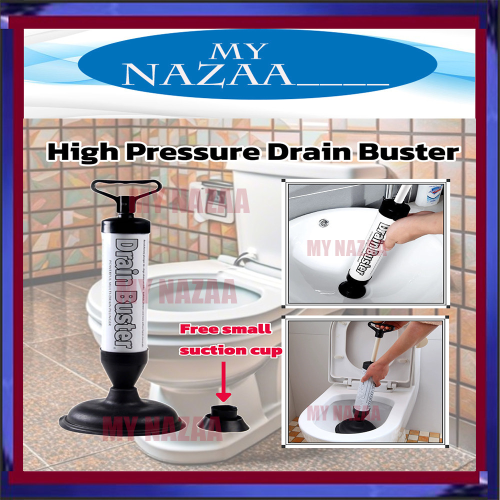 Mynazaa-High Pressure Drain Buster Twin Type Suction Base For Toilet ...