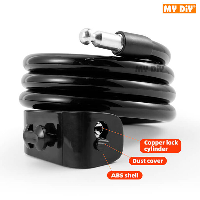 MYDIYHOMEDEPOT - 1.2M OPEL HEAVY DUTY BICYCLE CABLE LOCK WITH HOLDER ...