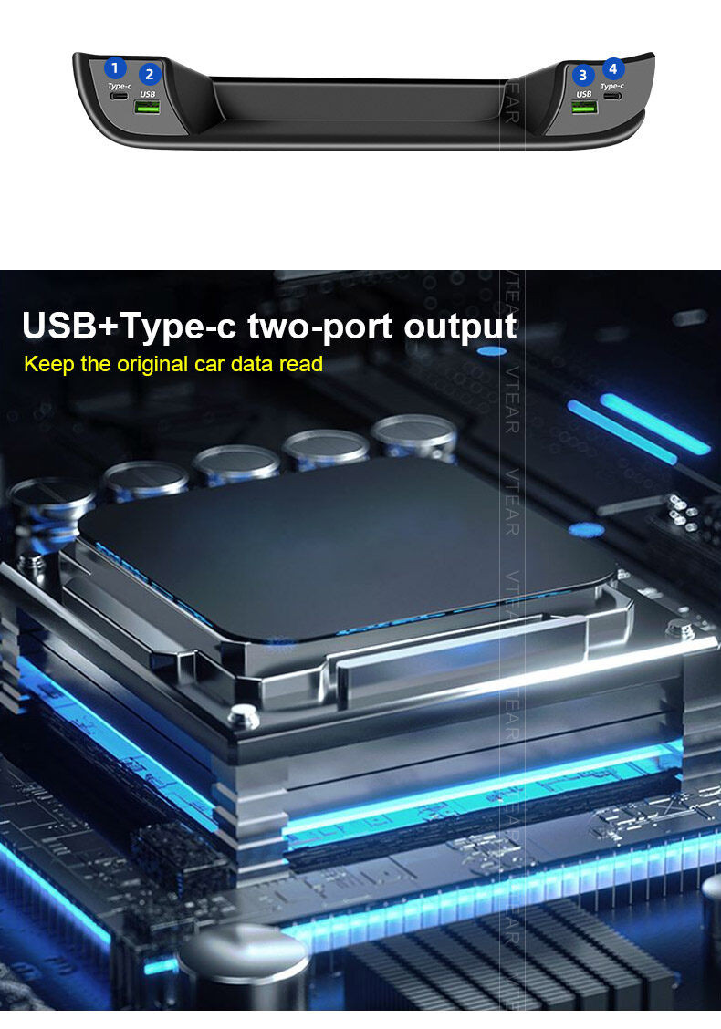 For Toyota Highlander XU70 USB Type-C Splitter Adapter Fast Charger ...