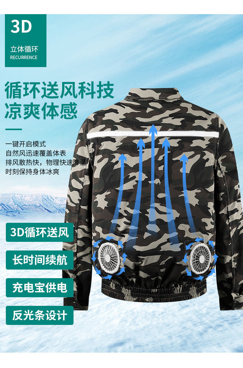 Summer new outdoor work air conditioning suit cooling Clothing jacket ...