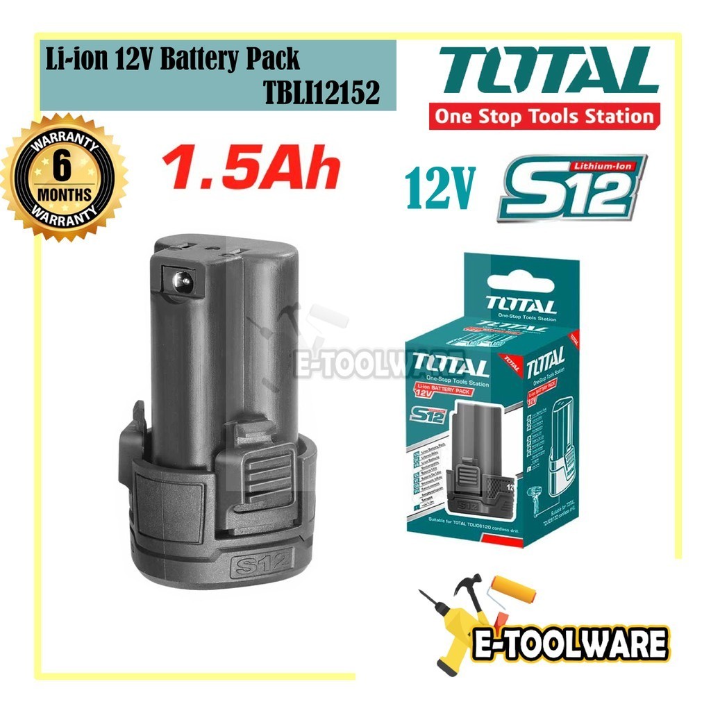 Total TBLI12152 Li-ion 12V Battery Pack | Shopee Malaysia