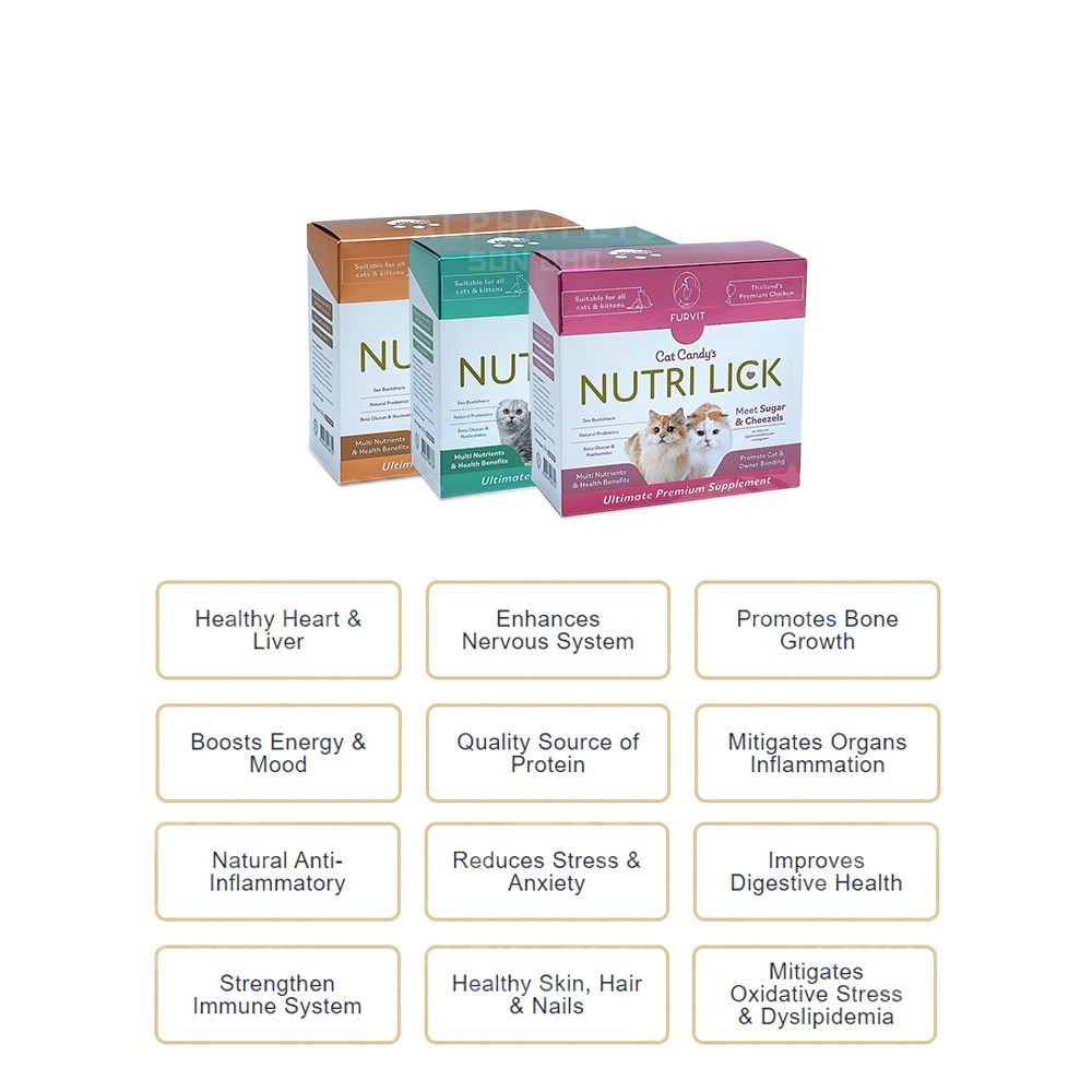 POODEE Pets Furvit Cat Candy Nutri Licks For Cat Pet Vitamin Kucing Cat ...