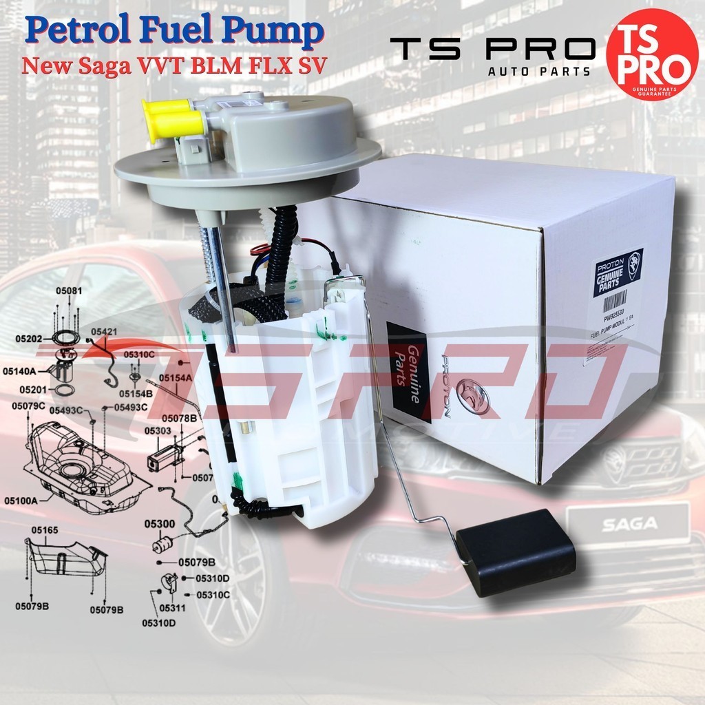 Proton New Saga VVT FLX SV Genuine Petrol Fuel Pump Assy With Fuel Tank ...