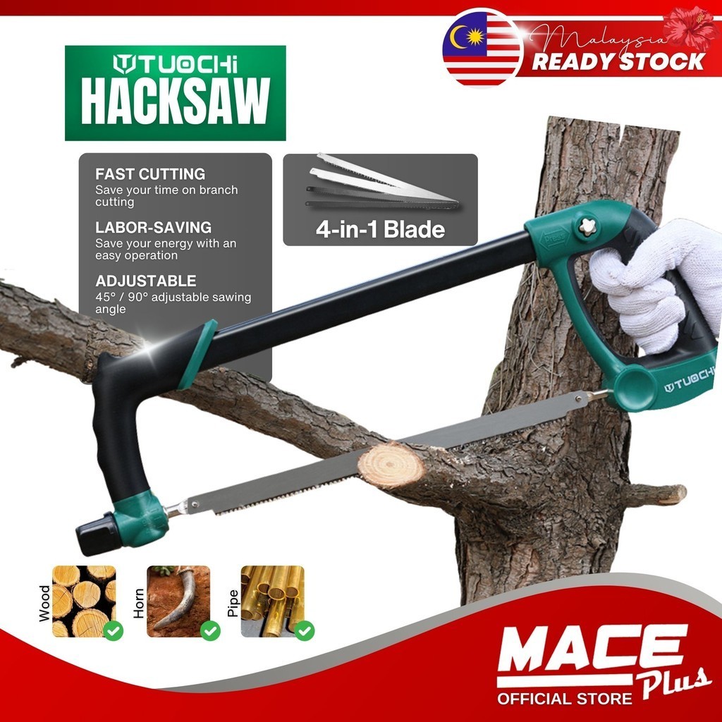 TUOCHI 12 inch Heavy Duty Hacksaw Stand 4 in 1 Blade Multifunction ...