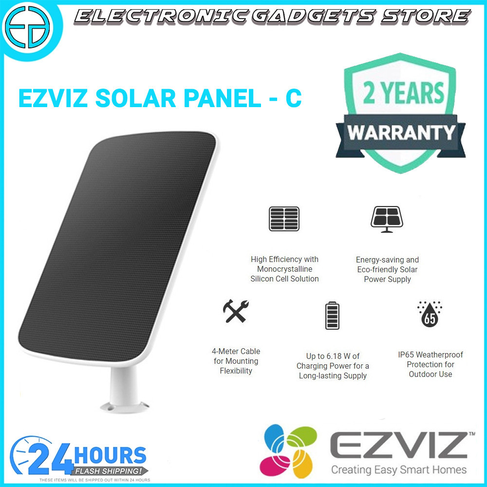 EZVIZ SOLAR Charging Panel -C , Compatible with BC1 B1/B2/B3 CB8 HB8 ...