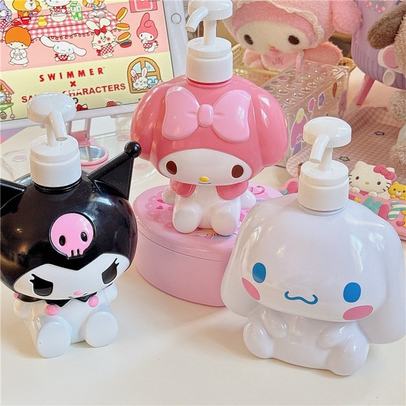 KT Soap Bottle Kuromi Melody Liquid Soap Dispenser Refillable Empty ...
