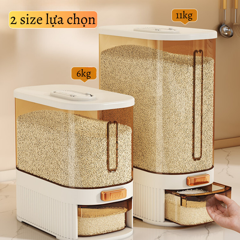 Yale77 Family Rice Container Push Button to Get Rice, Easy to Open and ...