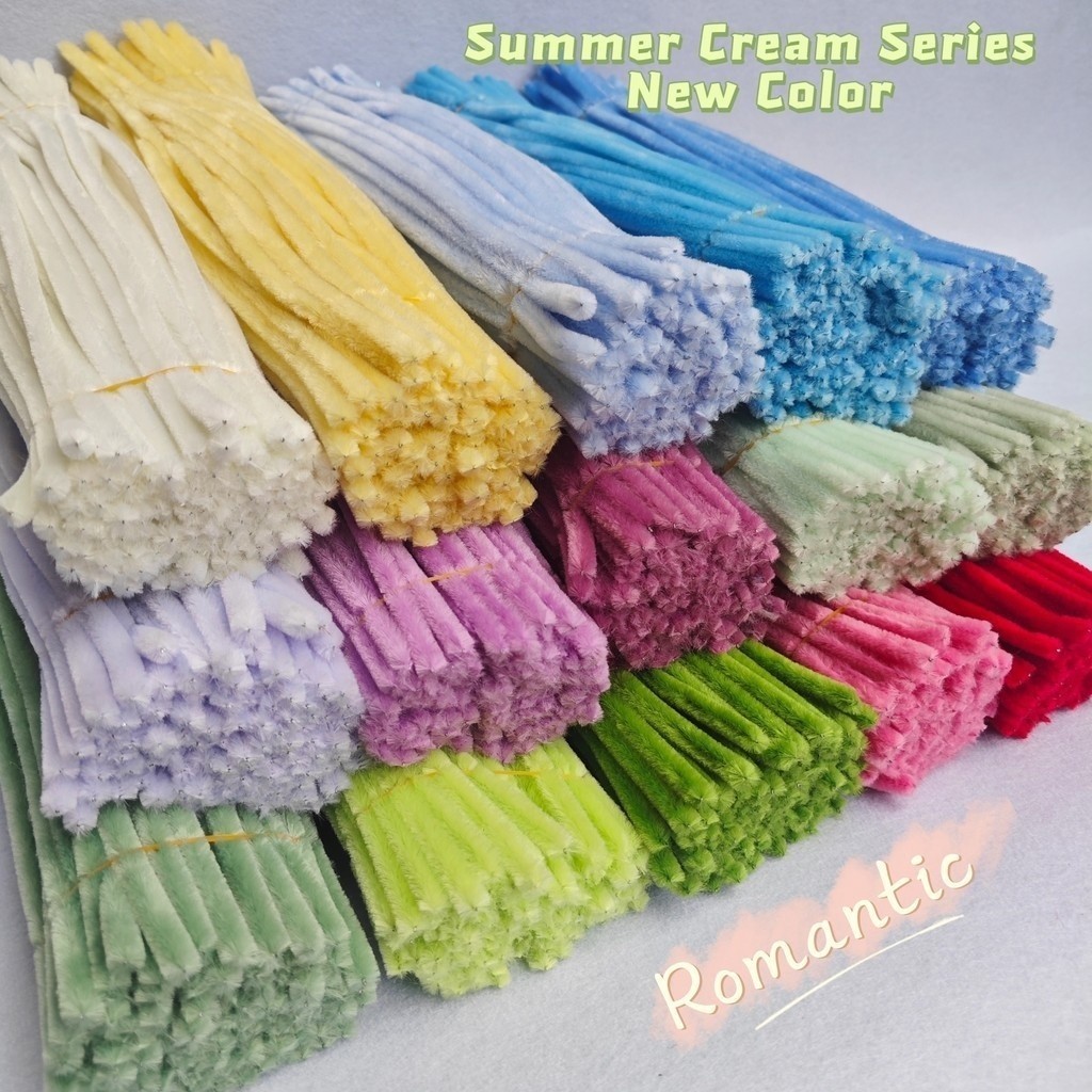 Molly DIY cod 100pcs 加密扭扭棒新色new summer cream series encryption pipe ...