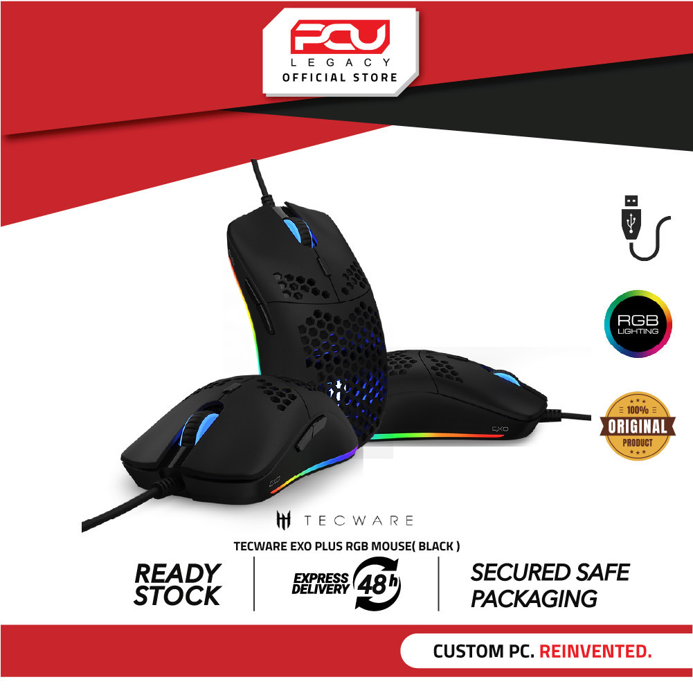 TECWARE EXO PLUS RGB MOUSE-BLACK | Shopee Malaysia