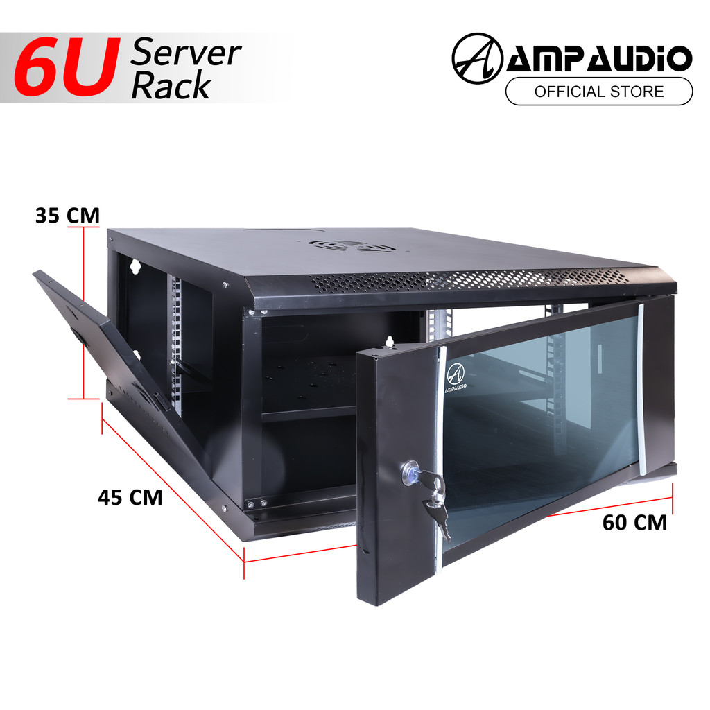 AmpAudio 6U Server Rack Wall Mount Server Rack (FREE TRAY) | Shopee ...