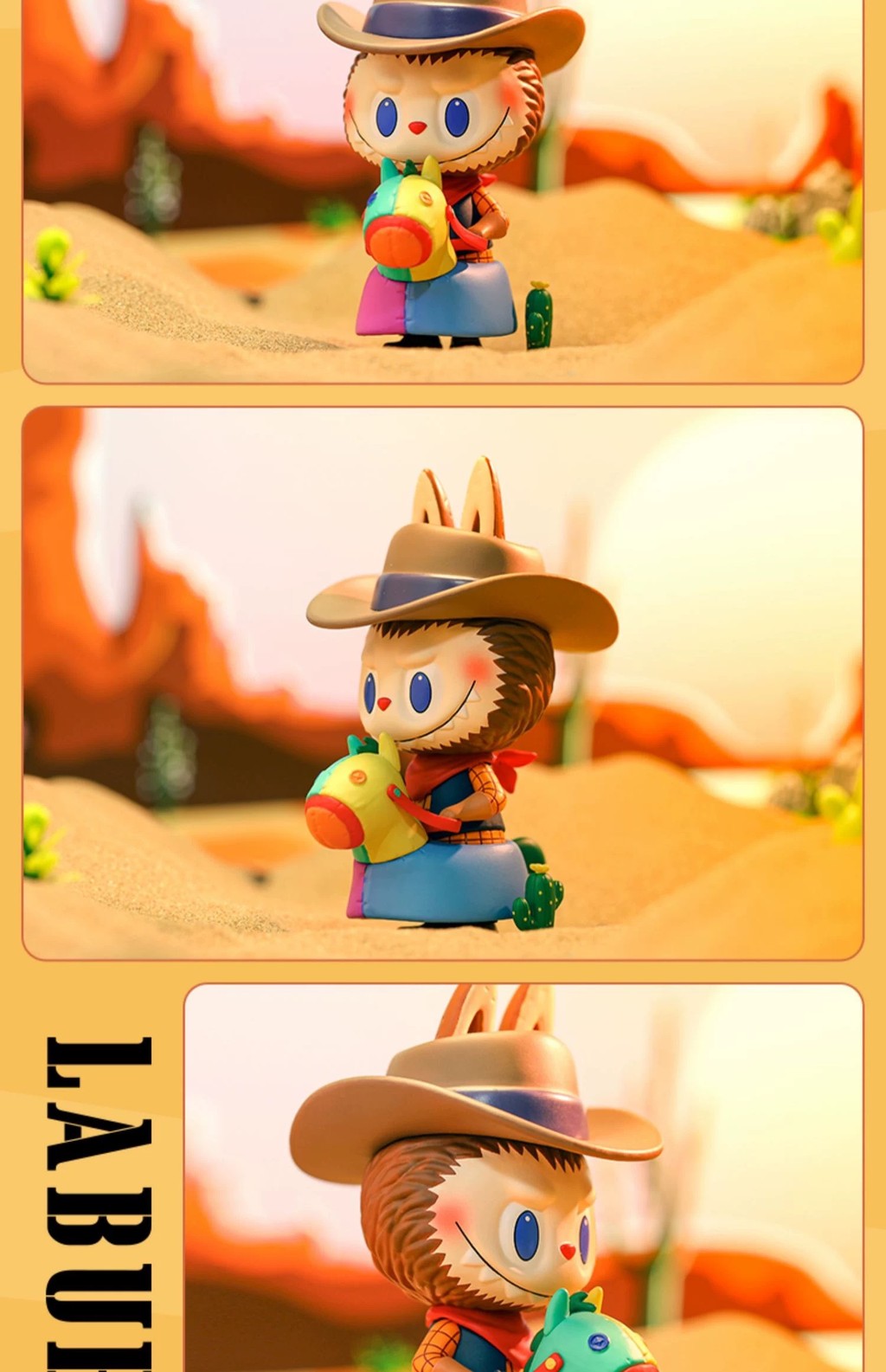 Genuine POPMART LABUBU Western Adventure Figure Elevator Cute Doll ...