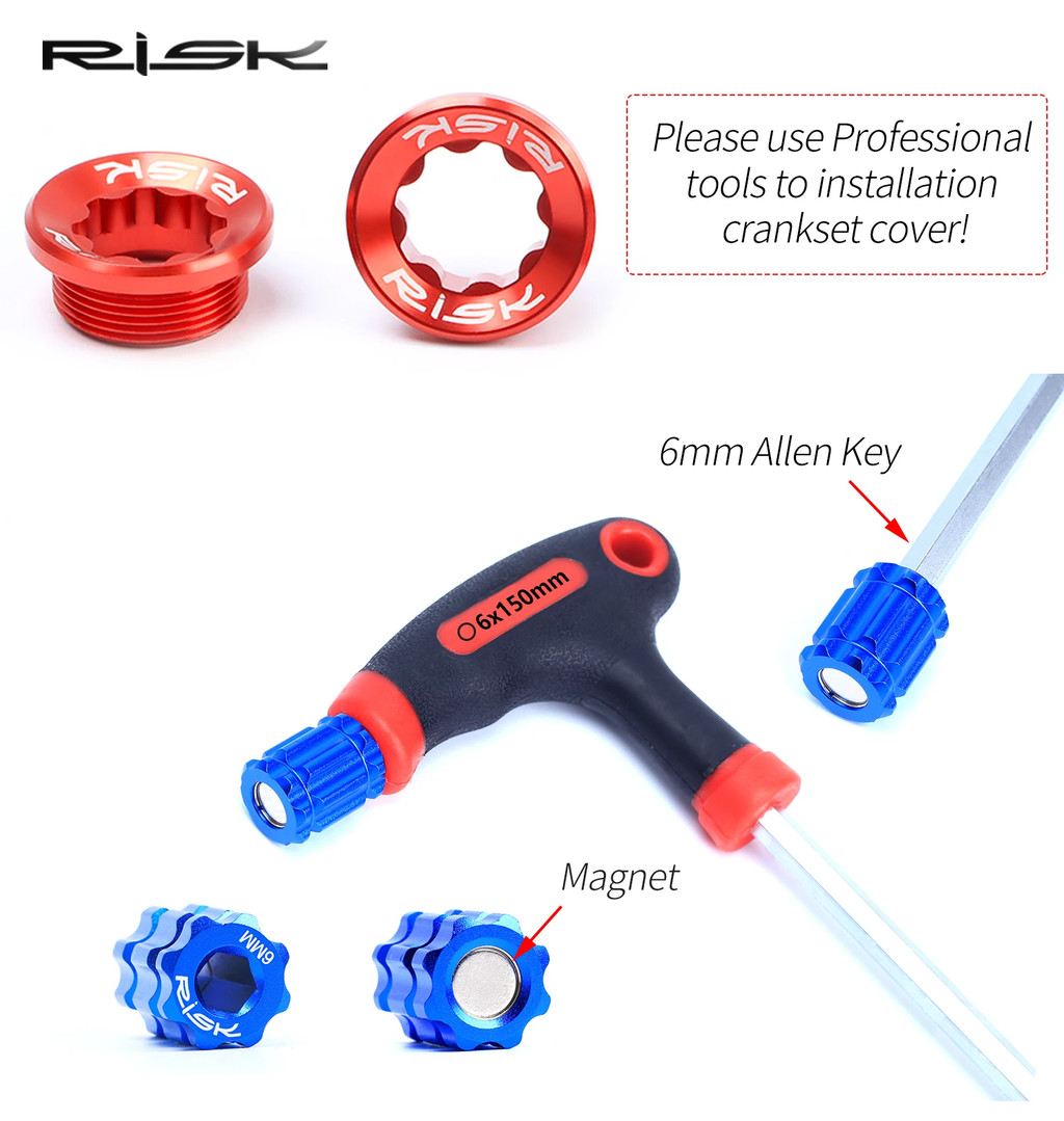RISK M20 Bottom Bracket Bolts Chain Wheel BB Crankset Cover Caps ...