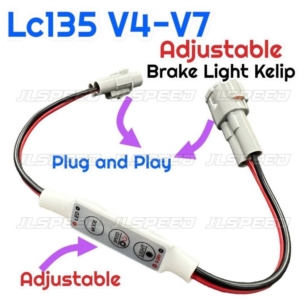 YAMAHA 125ZR / LC135 V4-V7 Spoiler L Bar Lamp Light Socket Modify Klip ...