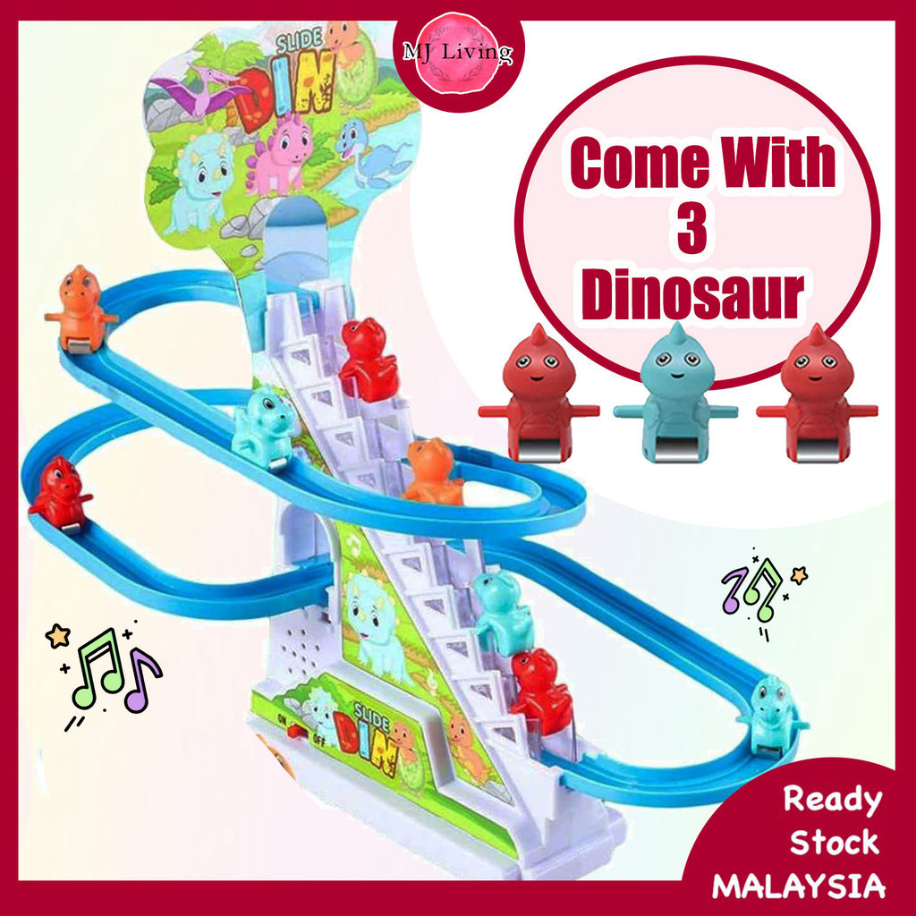 Dinosaur Climbing Stairs Track Toy Musical Education Toy Dyanamic Music ...