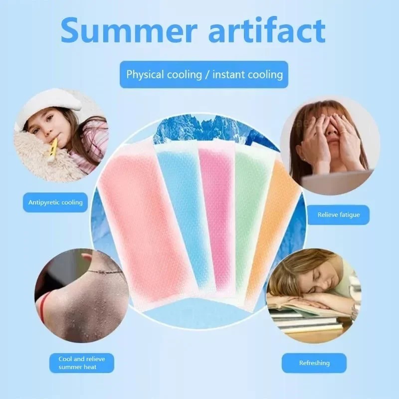 2PCS Fruit Cooling Gel Relief Pain Kid Adult Patch Fever Plaster ...