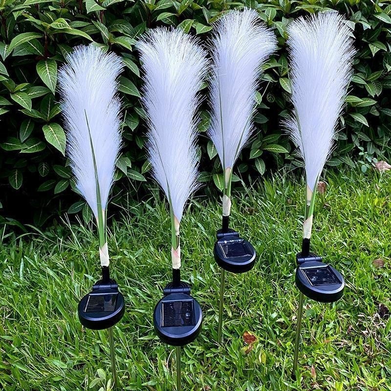 Led Solar Reed Light Optical Fiber Light Outdoor Plug-In Lawn ...