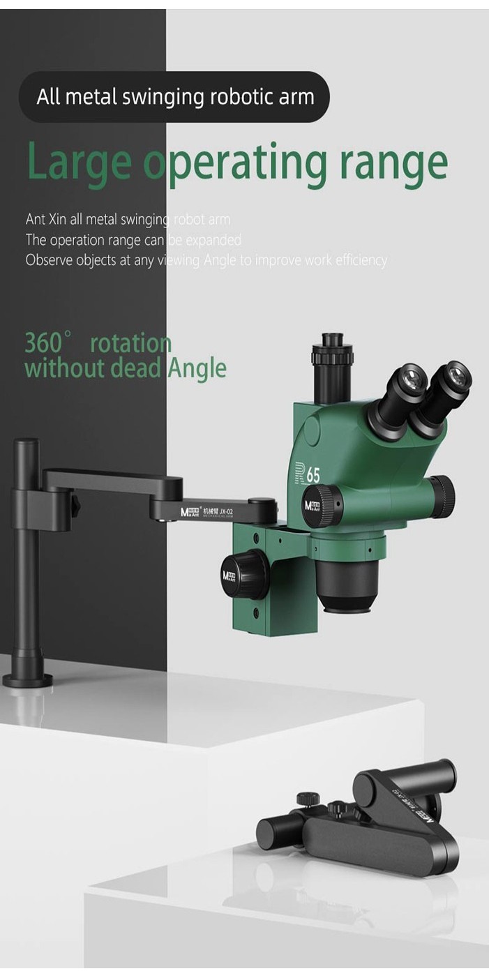 MaAnt JX-02 Robotic Arm 360° Rotating Microscope Bracket Arm for 99% ...