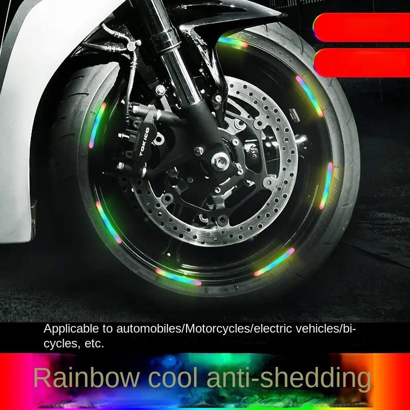 20PCS Reflective Car Wheel Decorative Stripe Stickers, Night Safety ...