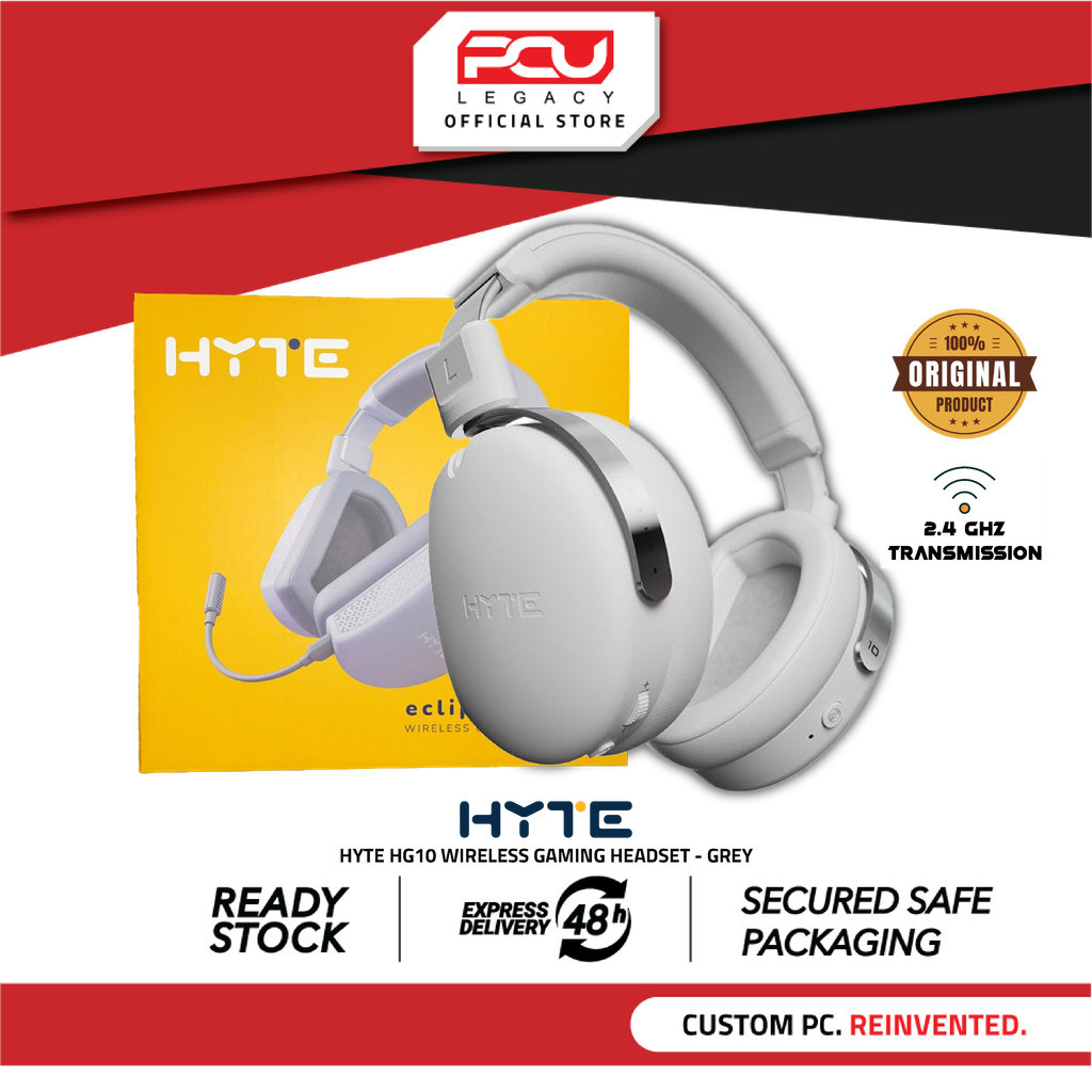 HYTE HG10 WIRELESS GAMING HEADSET - GREY | Shopee Malaysia