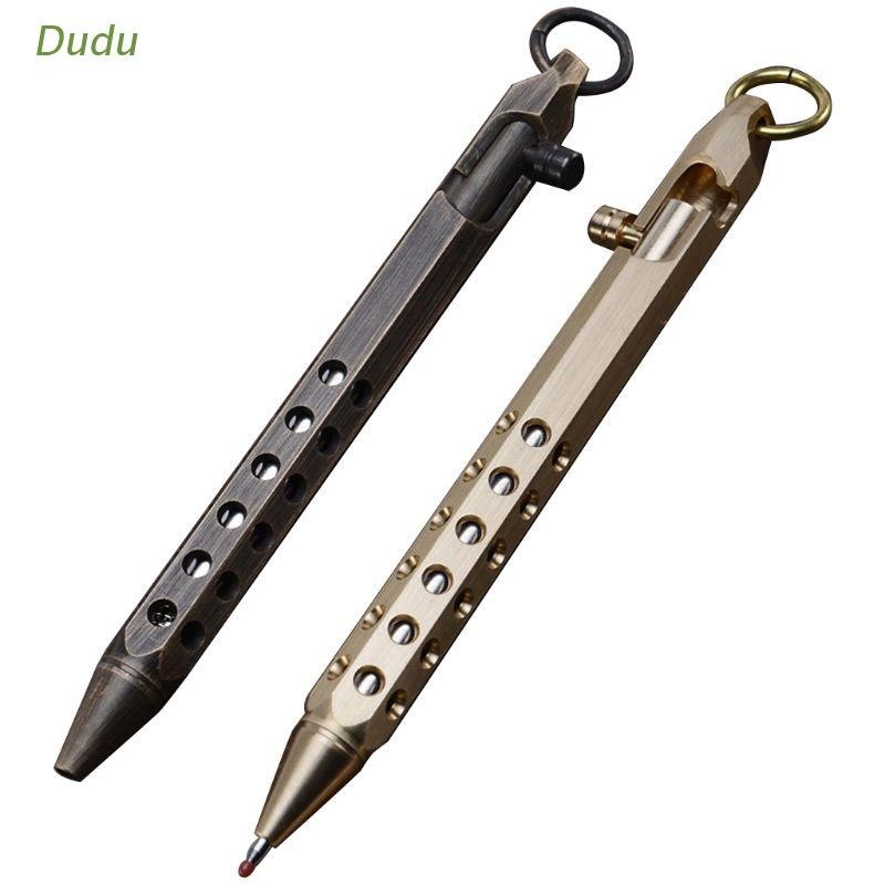 Dudu Solid Brass Gel Ink Pen Retro Hexagonal Bolt Action Writing Tool ...