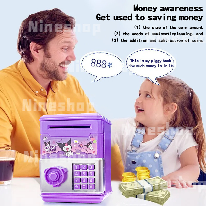 Kuromi Piggy Bank For Kids Tabung Duit Kanak Kanak ATM Cute Toys Girls ...