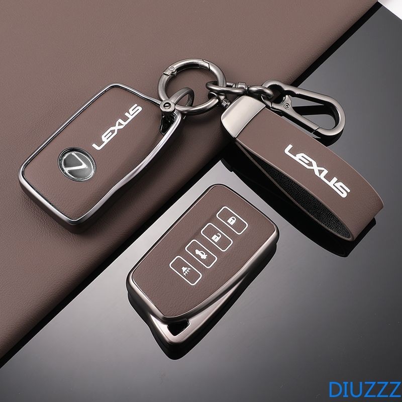 3/4 Button TPU Leather Car Key Cover Case Holder Keychain for Lexus NX ...
