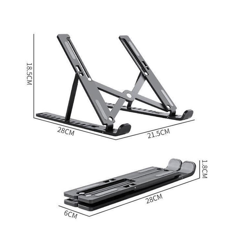 Ankndo Foldable Laptop Stand Portable Notebook Support Base Holder Adjustable Riser Cooling ...